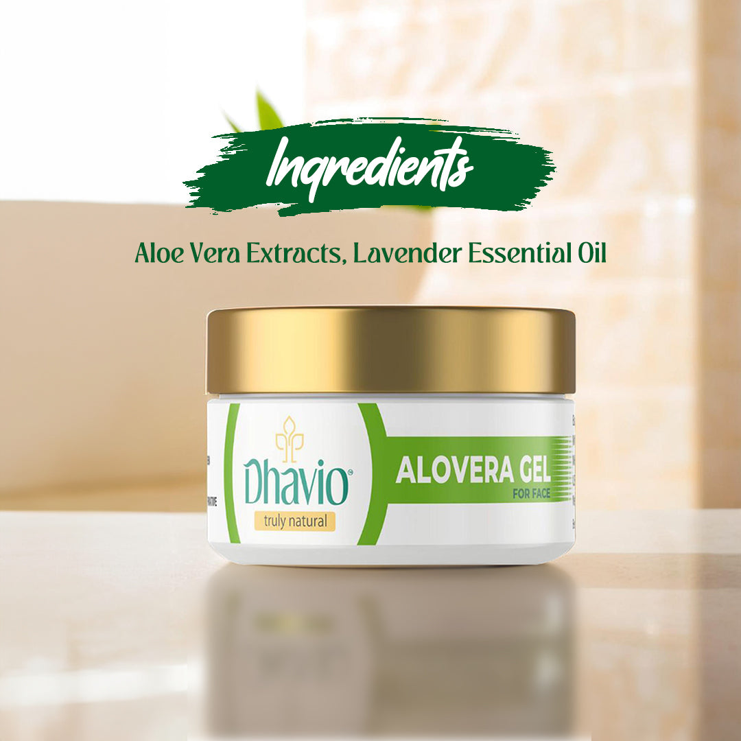 Aloe Vera Face Gel with Lavender Oil for Soothing Skin – 50g – DHAVIO