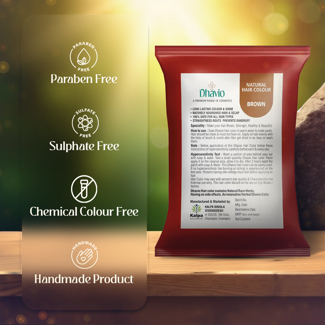 Dhavio Natural Hair Colour (Brown) – DHAVIO