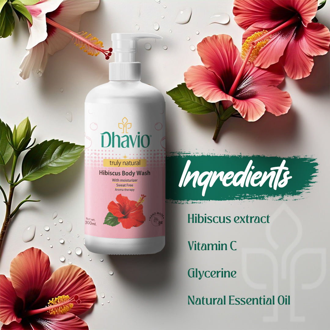 Hibiscus Body Wash with Hibiscus Extract & Vitamin C for Glowing Skin ...