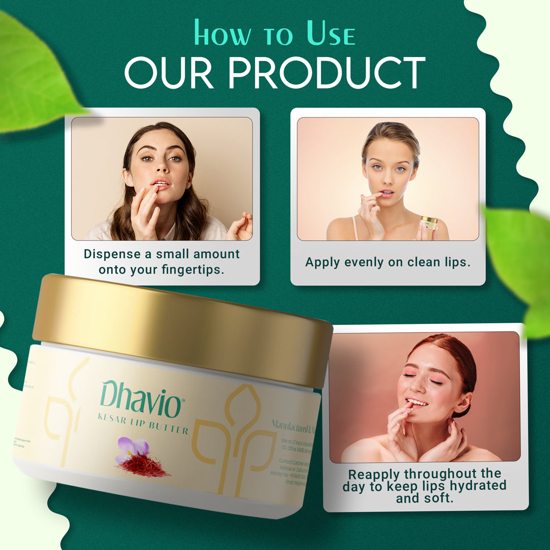 Kesar Lip Butter with Saffron & Cocoa Butter for Lip Hydration – 8g ...